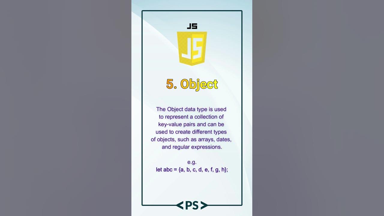 Javascript Data Types Ecmascript 6 Javascript Ecmascript6 Ecmascript Js Cs50 Learning