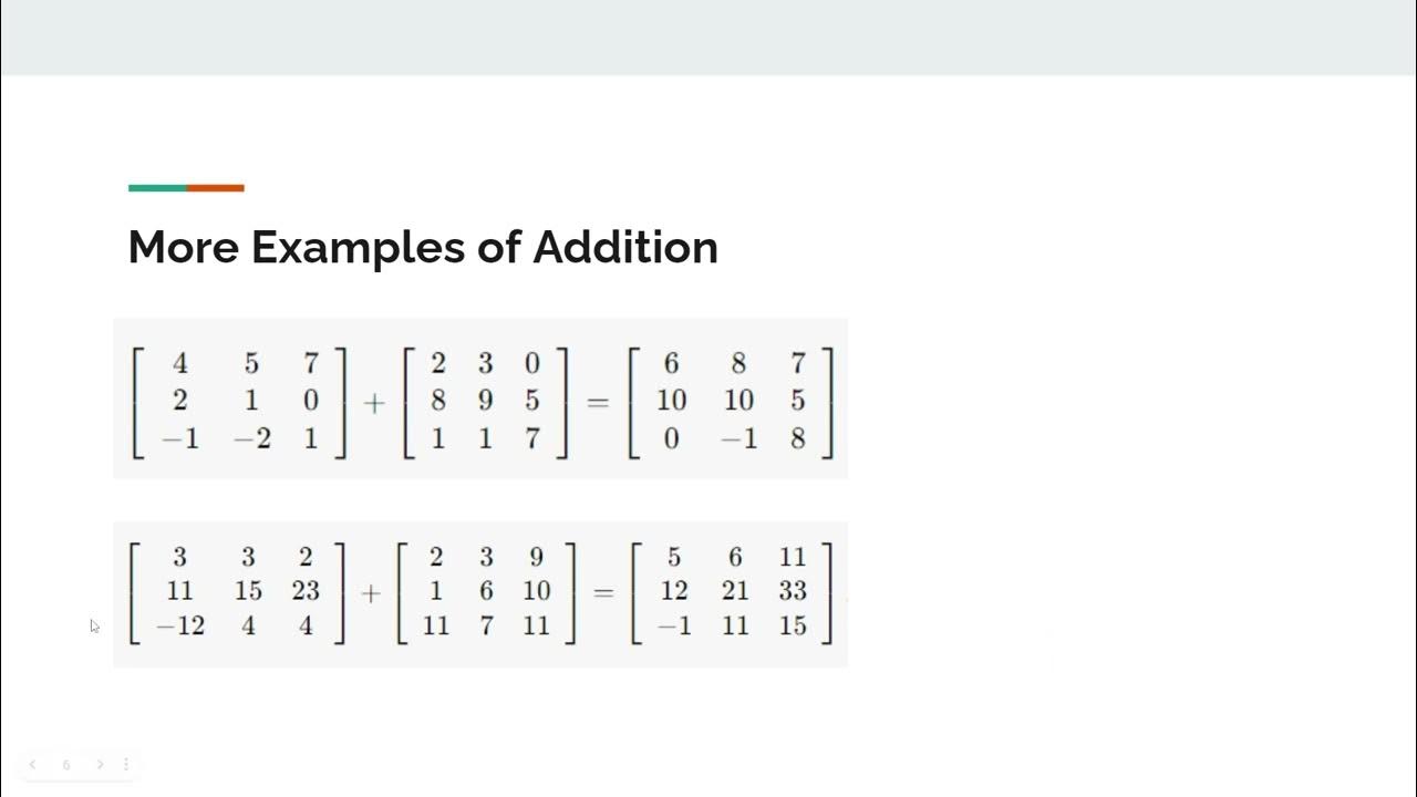 Matrix Addition and Multiplication - YouTube