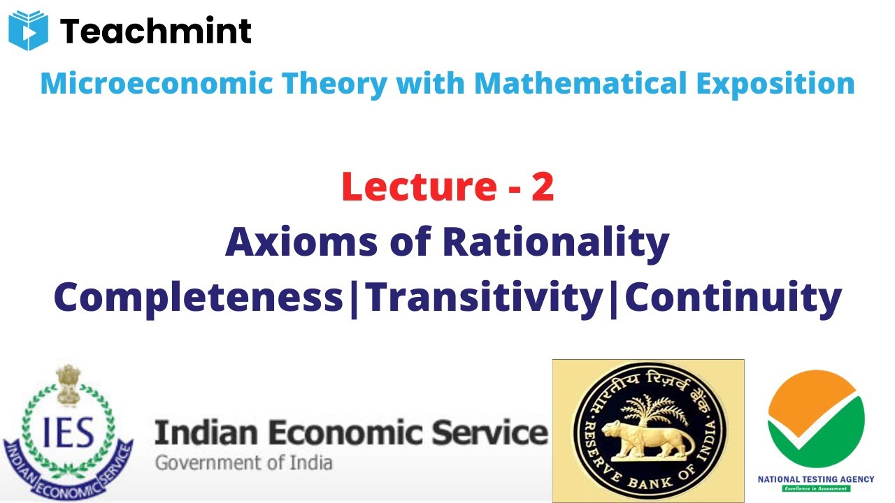 Axioms of Rationality | Completeness | Transitivity | Continuity ...