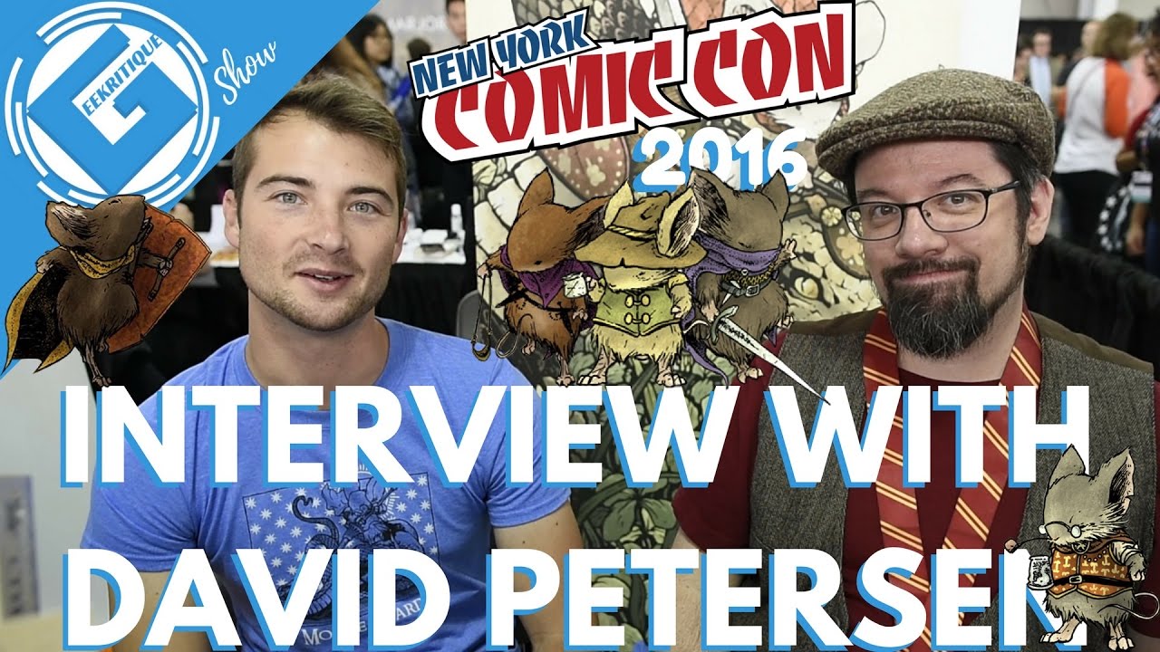 Interview with David Petersen, Author of Mouse Guard - NYCC 2016 - YouTube
