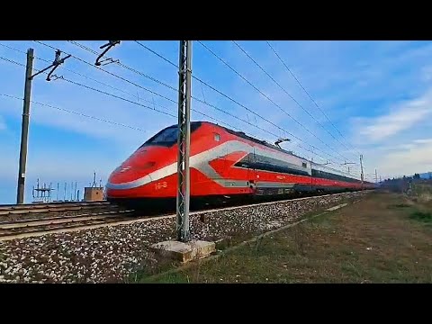 TRANSITO in CURVA PARABOLICA del FRECCIAROSSA 9808 Lecce - Torino P.N ...