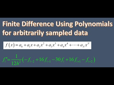 Finite Difference Using Polynomials for arbitrarily sampled data (Matlab) - YouTube