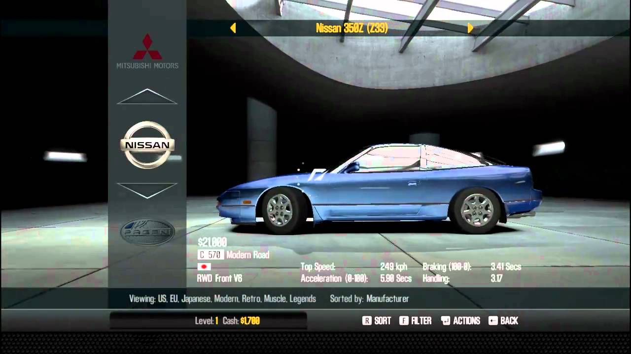 NFS: Shift 2 Unleashed - Full car list! - YouTube