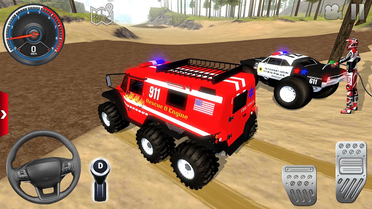 Offroad Outlaws - Police Car, Fire Truck, Dirt Cars Extreme Off-Road #1 ...