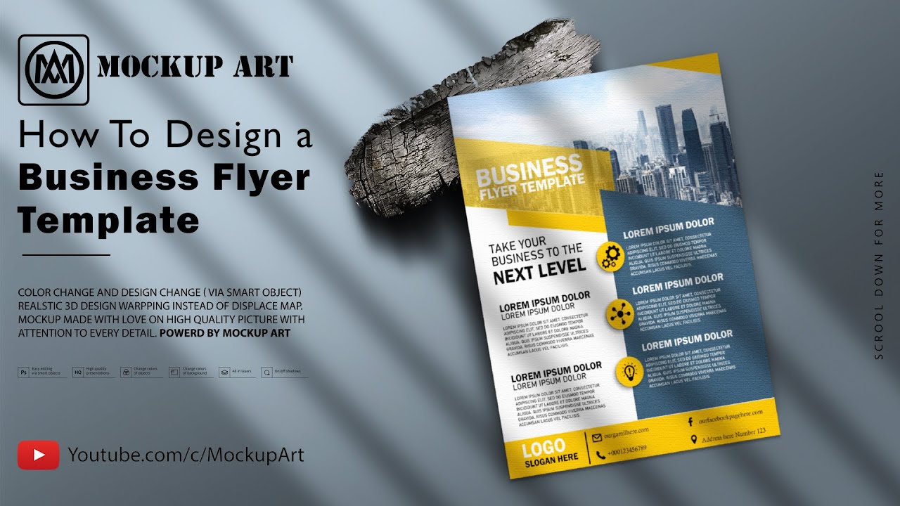 How To Create a Business Flyer Design Template In Photoshop | Photoshop ...
