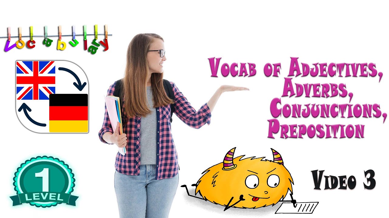 Vocab of Adjectives, Adverbs, Conjunctions, Preposition 1 🇩🇪German ...