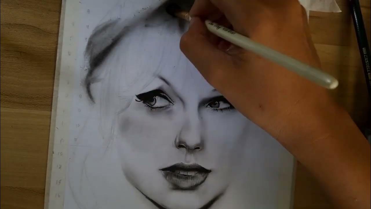 HOW TO DRAW TAYLOR SWIFT CHARCOAL DRAWING - YouTube