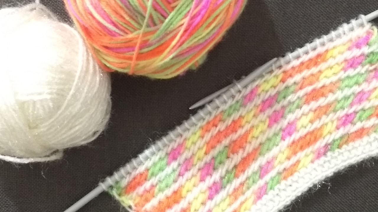 Two Color Knitting Pattern | Two Color Knitting Design | Sweater Design ...