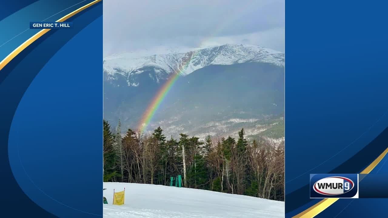 Rainbow spotted over Mount Washington - YouTube