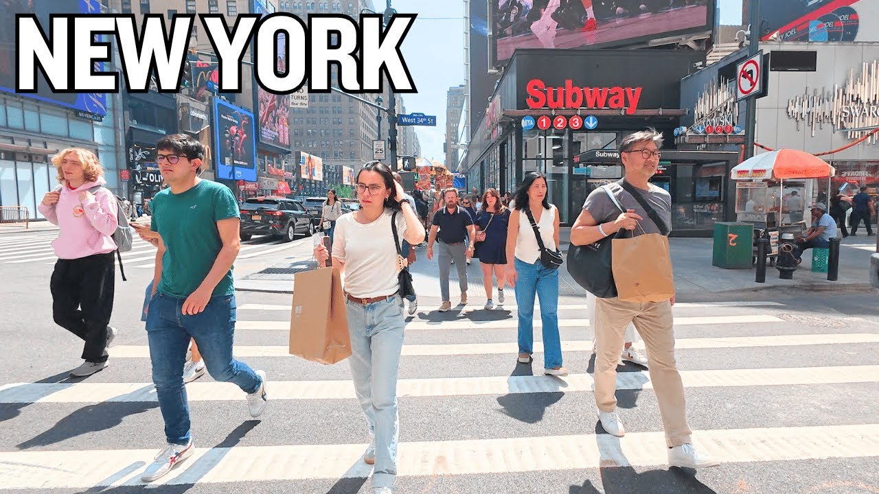 New York City 🗽 [4K] - Walk in NYC! Midtown Manhattan! 34th Street ...