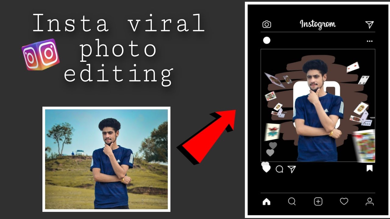 Instagram trending photo editing // picsart mobile photo editing ...
