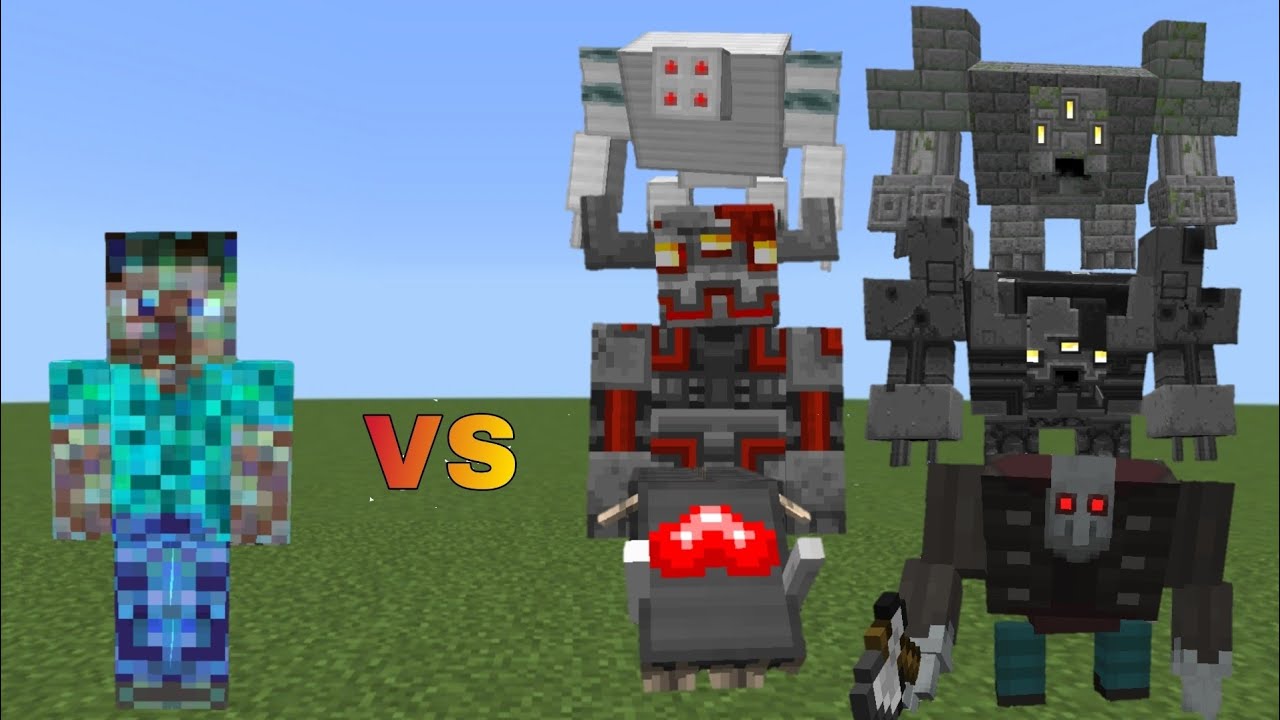 The Boss vs Crimson steves more mobs and bosses | Minecraft Java | Mob ...