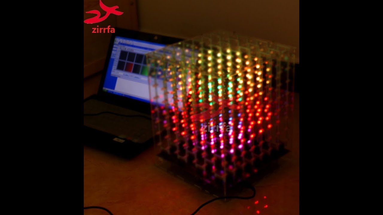 3D 8X8X8 RGB cube - YouTube