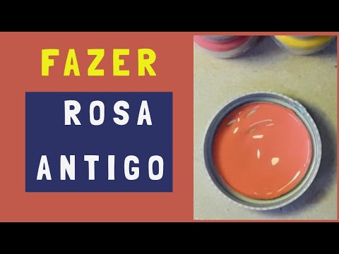 Como fazer a cor Rosa Antigo tinta acrílica para tecido - YouTube