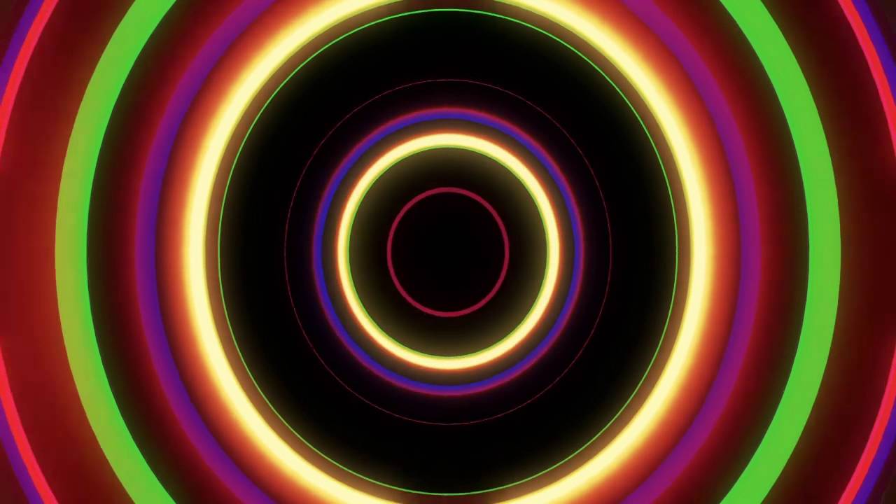Club Visuals 750 - Circles of light motion background loop - YouTube
