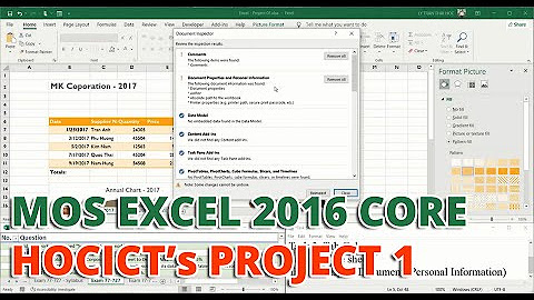 MOS Excel 2016 - Full Projects - YouTube