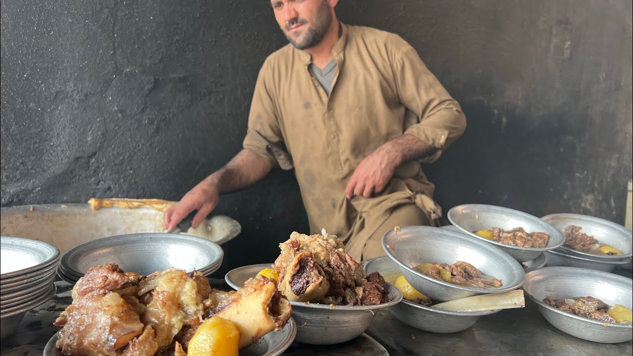 100 Year's Old Afghani Mutton Rosh | Best Street food Mutton Rosh - YouTube