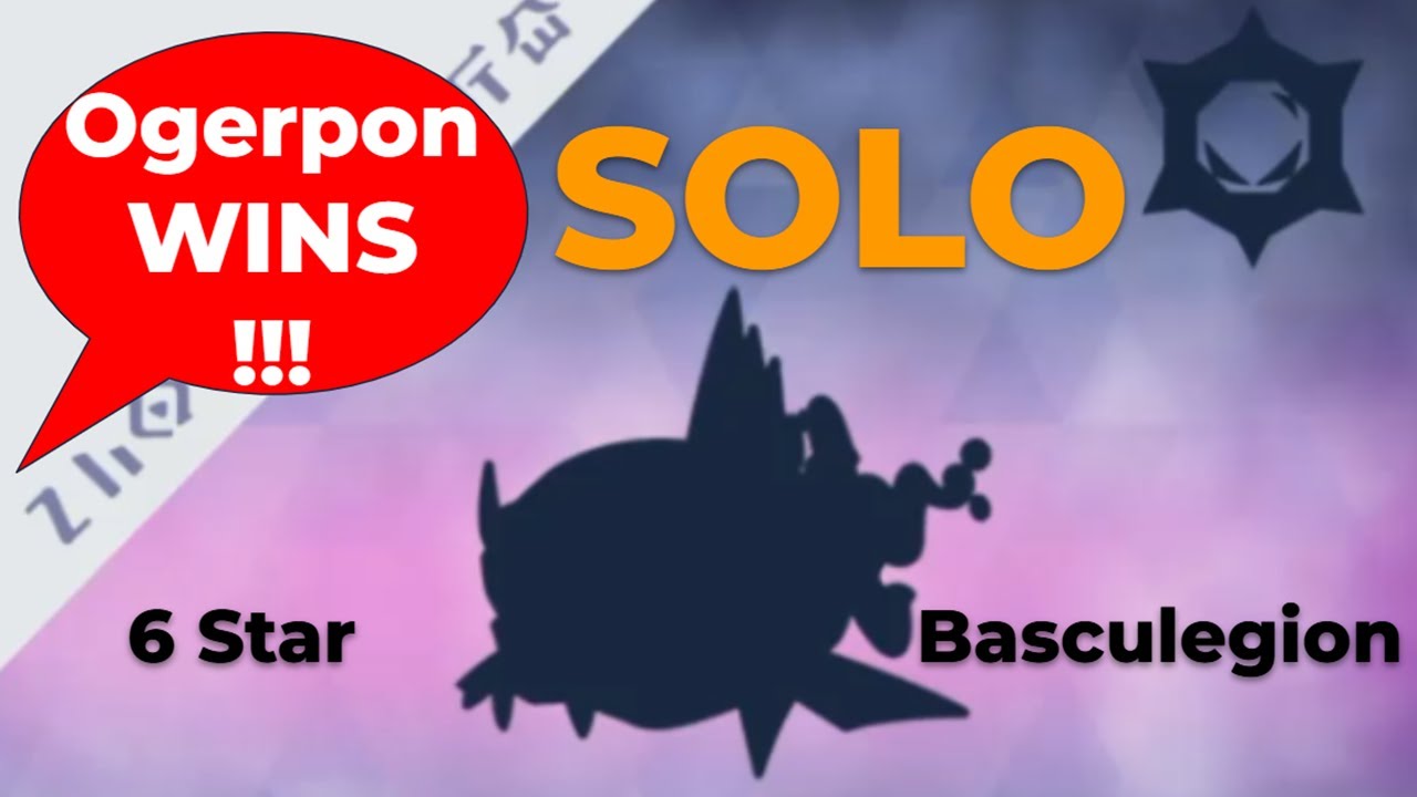 How to SOLO 6 star Basculegion Rock Tera Type - Ogerpon - Pokemon ...