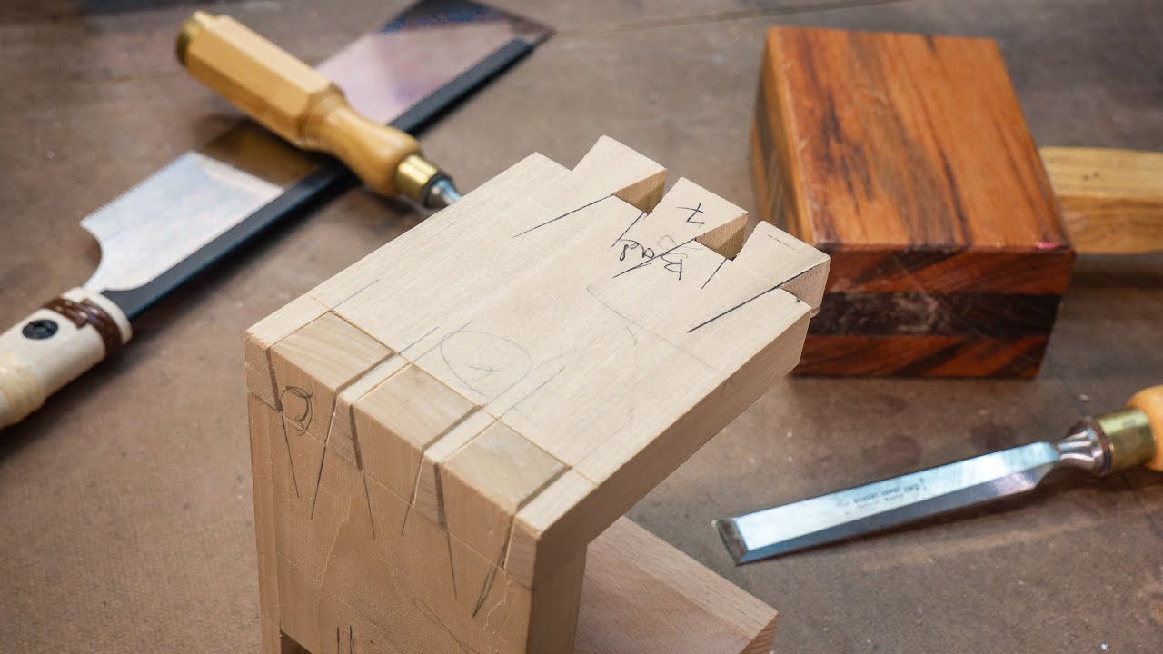 Dovetailing By Hand Part 2 - YouTube