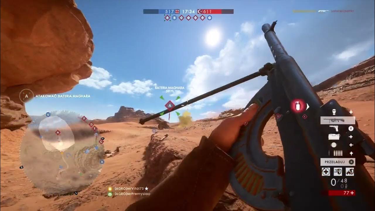 Battlefield 1: Podbój , Conquest Gameplay(No Commentary) Sinai desert Pustynia Synajska PTFO ...