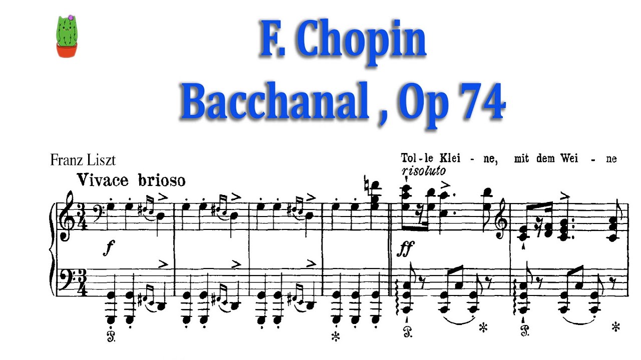 Chopin List. "The feast" from the cycle "Six Polish songs" Шопен-Лист ...