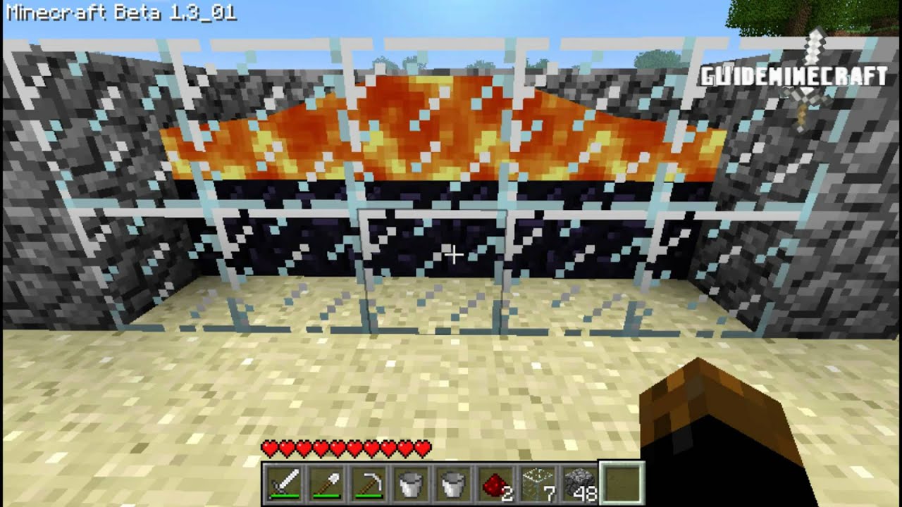 How to farm Obsidian with Redstone Wire - Minecraft HD - YouTube
