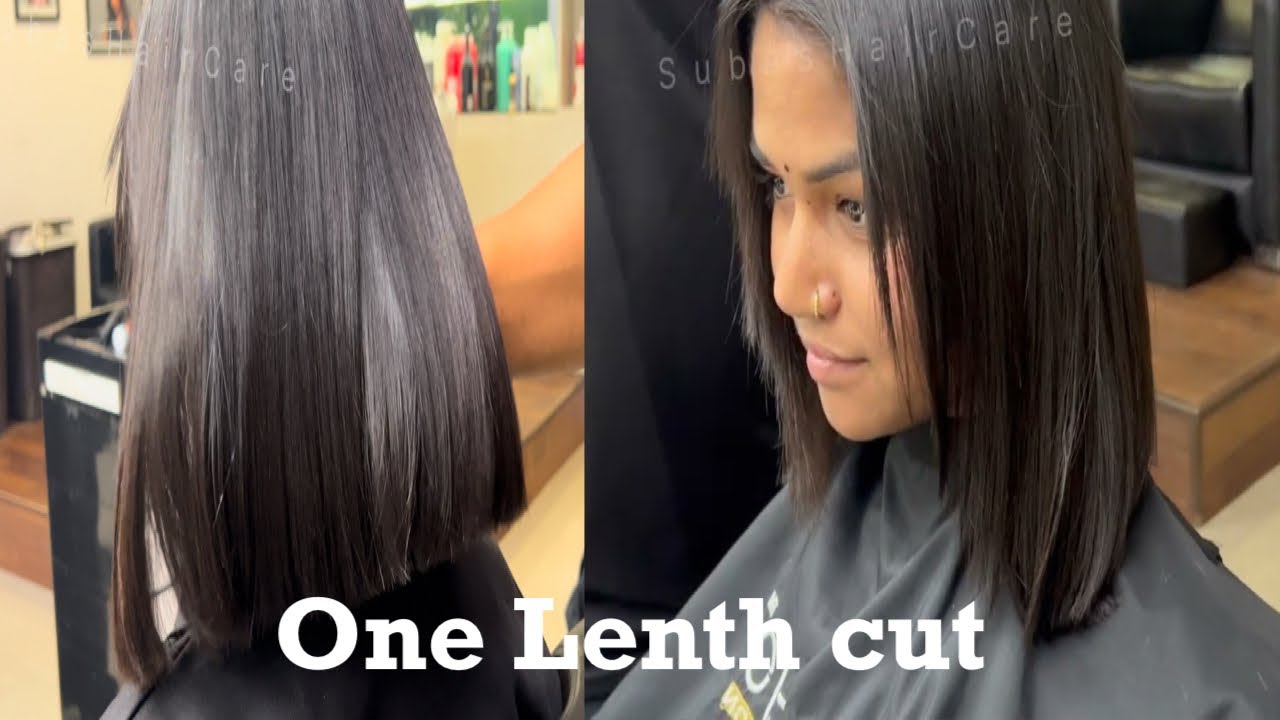 One Lentgh Hair Cut | How to Short One length cut - YouTube
