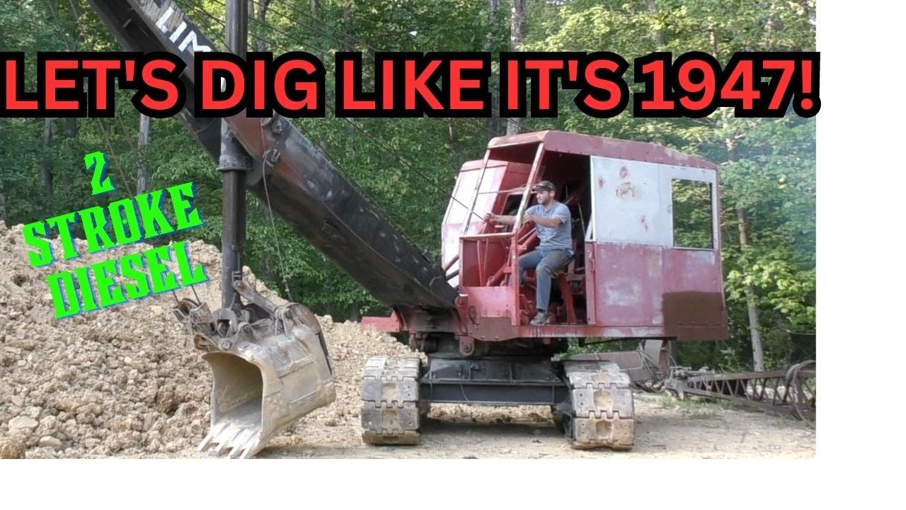 Moving Dirt like they did 75 Years Ago! Lima 34 Cable shovel - YouTube
