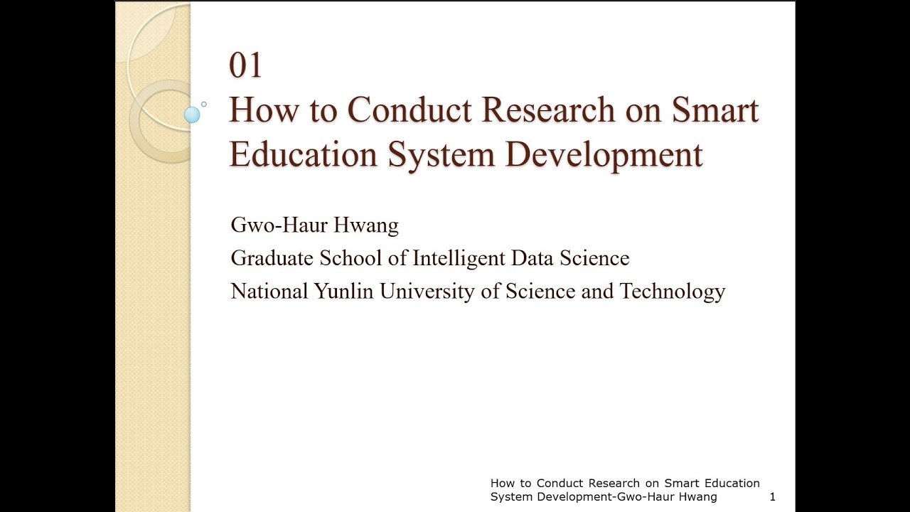 01 How to conduct research on smart education system development - YouTube