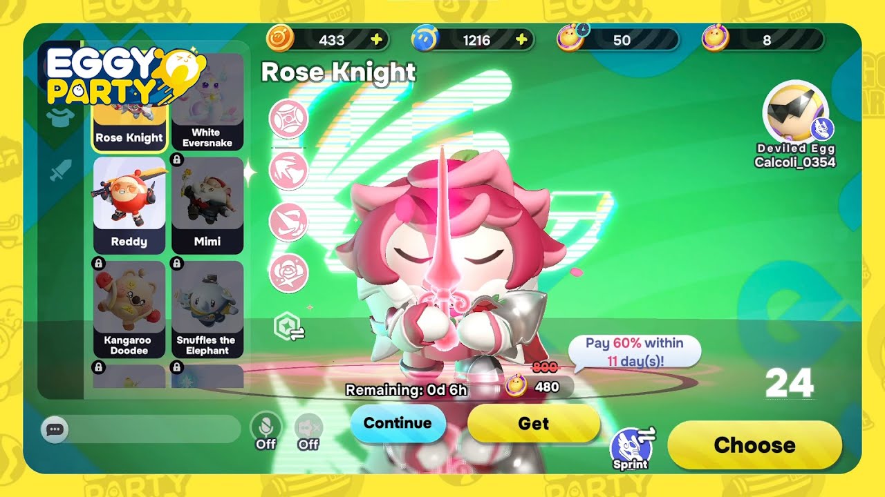 Eggy Party: Hype Arena - Rose Knight Gameplay Walkthrough - YouTube