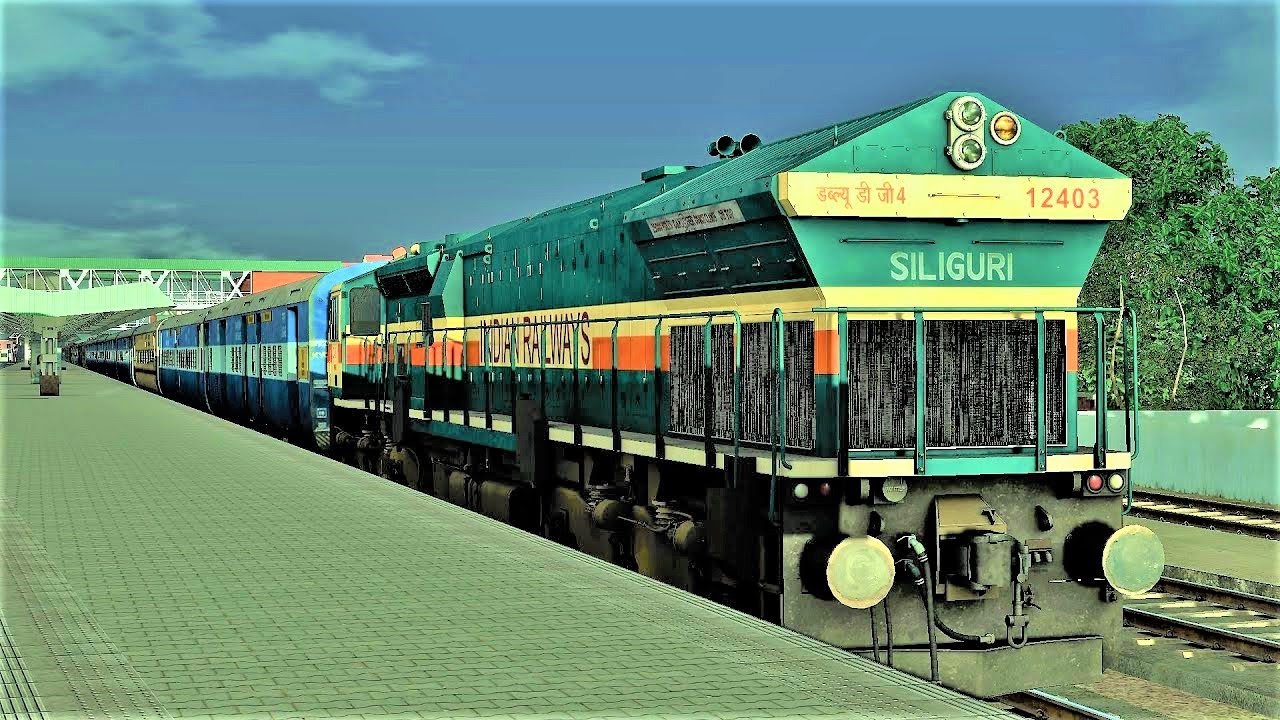 Emd wdg4 engine cab ride + coach ride + station skippng With SGUJ WDG-4 ...