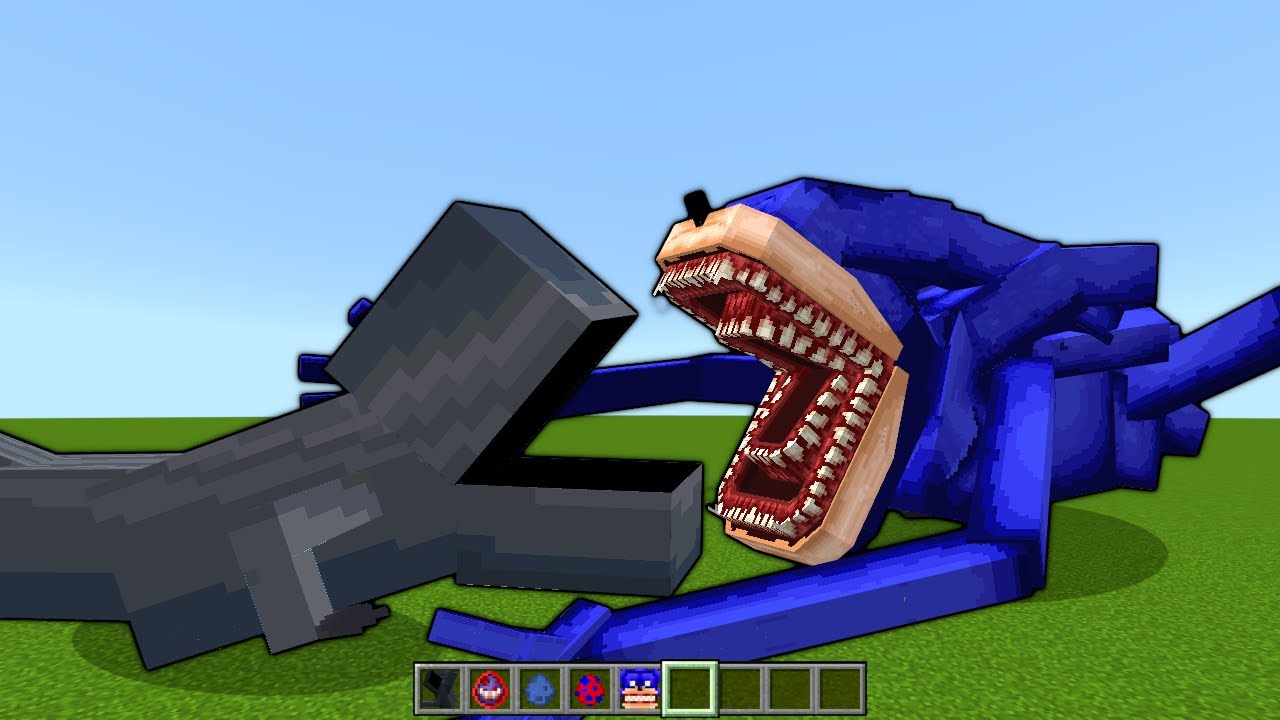 Every Shin Sonic vs NEW Sea Eater Mod ADDON UPDATE in MINECRAFT PE ...