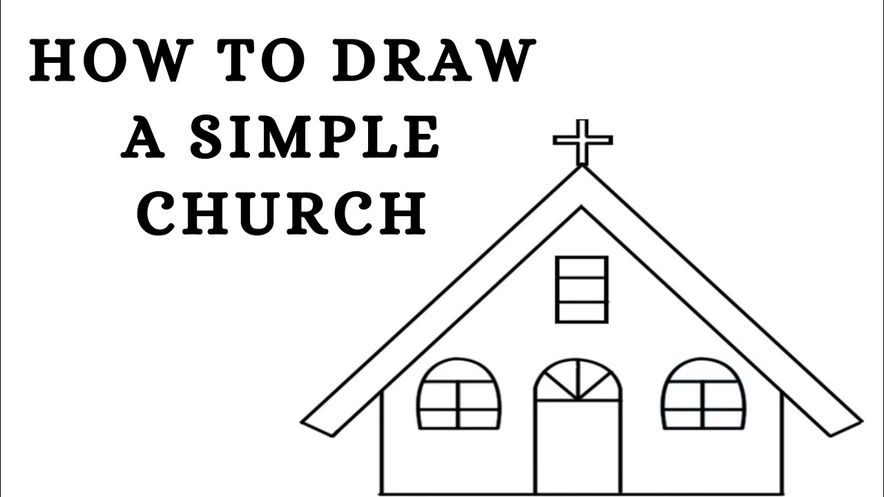 How to draw a Church | Very Easy Drawing for Beginners - YouTube