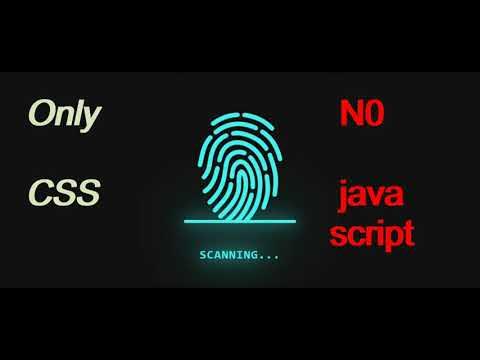 Creat a Fingerprint scanner using only HTML & CSS | no use of javascript - YouTube