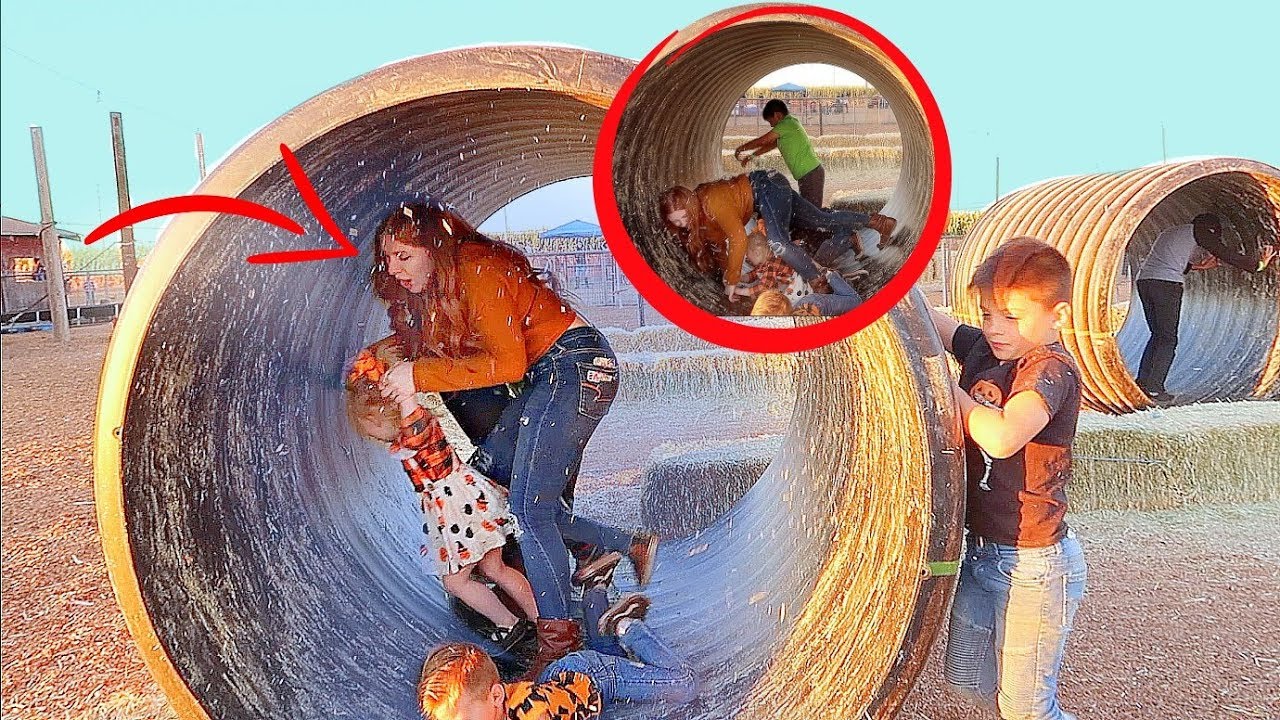 Accidental HARD FALL at the Pumpkin Patch *on camera* - YouTube