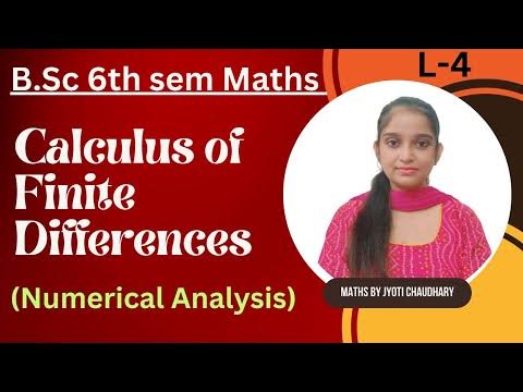B.Sc 6th sem Maths || Ch-Calculus of finite differences (imp Examples) || By Jyoti Chaudhary ️ ️ ...