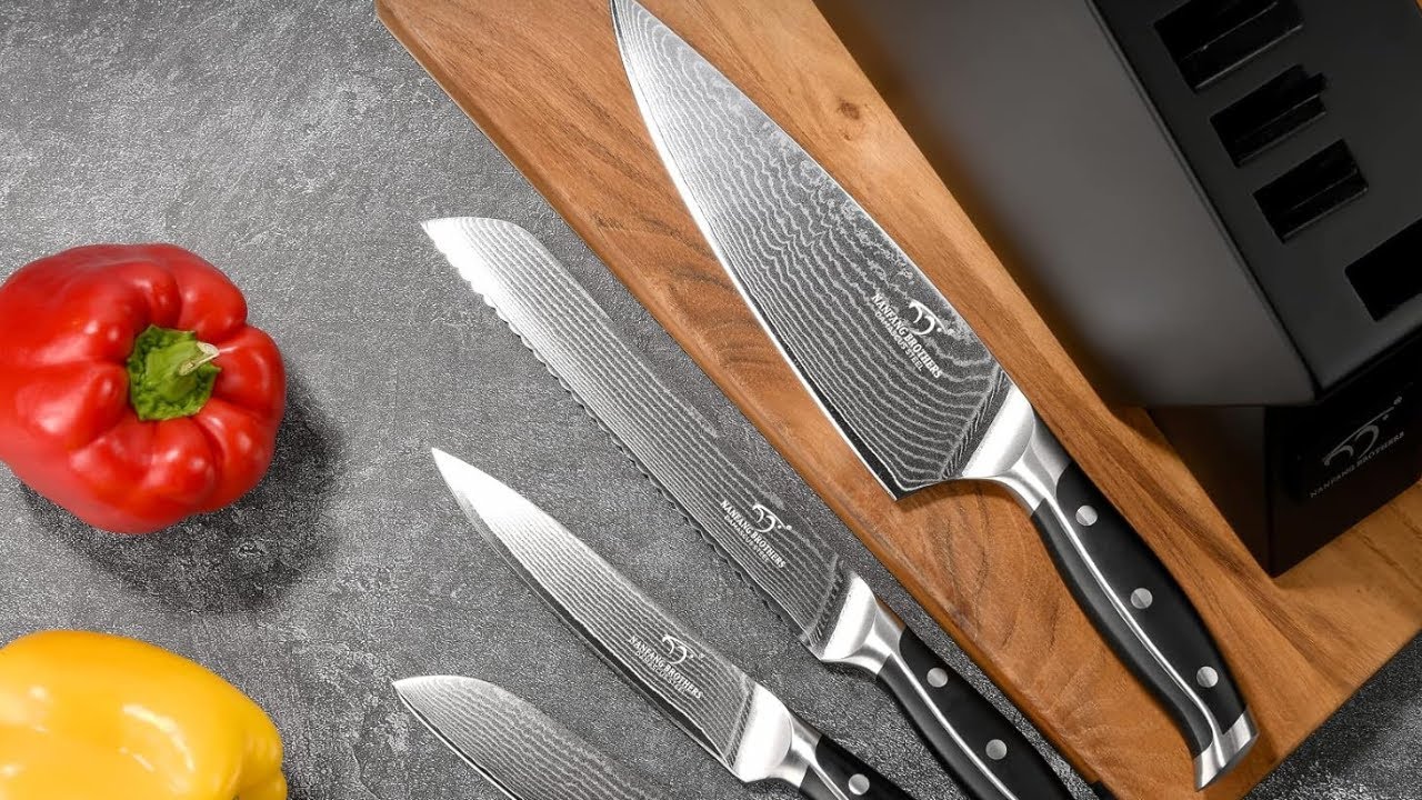 NANFANG BROTHERS Cut Sets for Kitchen with Square, Damascus Kitchen Cut ...