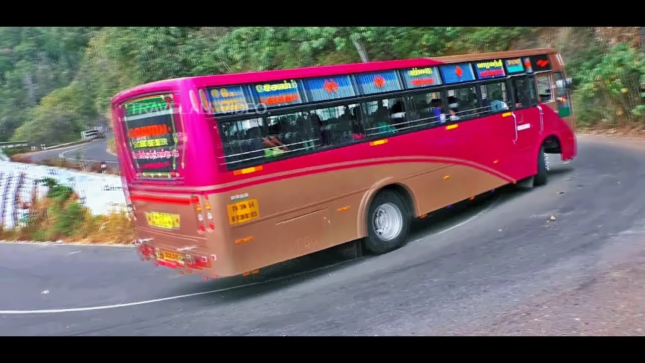 YERCAUD HILLS: Private Bus Fast Turning Yercaud 14/20 Hairpin Bend ...