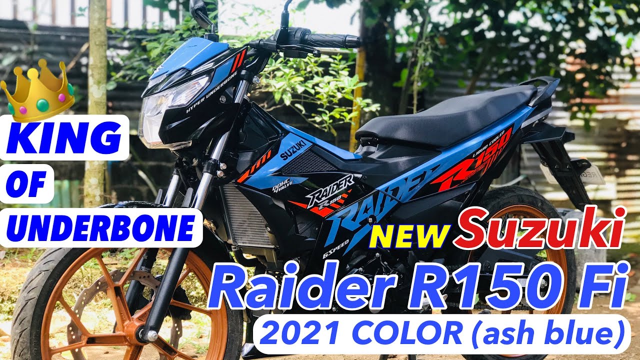 Suzuki Raider R150 Fi 2021 model (ash blue color) - YouTube