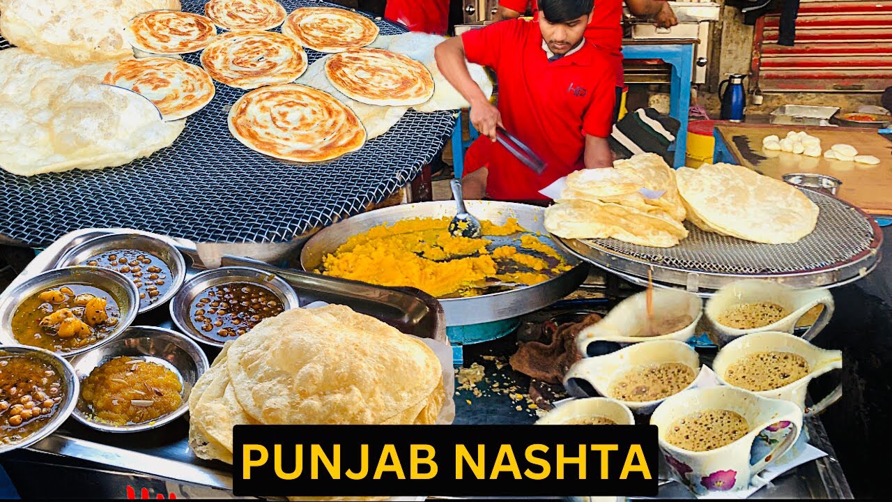 Famous Punjab Nashta In Karachi🔥| Halwa Puri | Paratha | Karachi Street ...