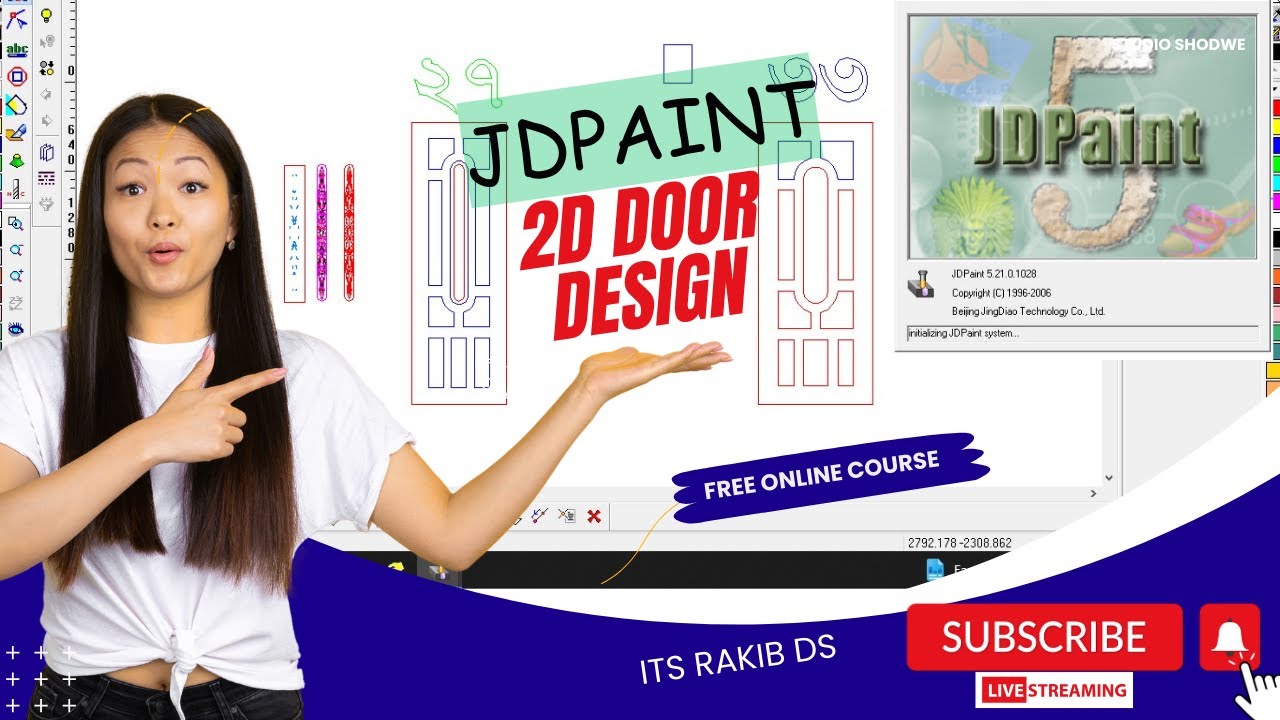 2d Door Design and Carving Jdpaint toolpaths - YouTube