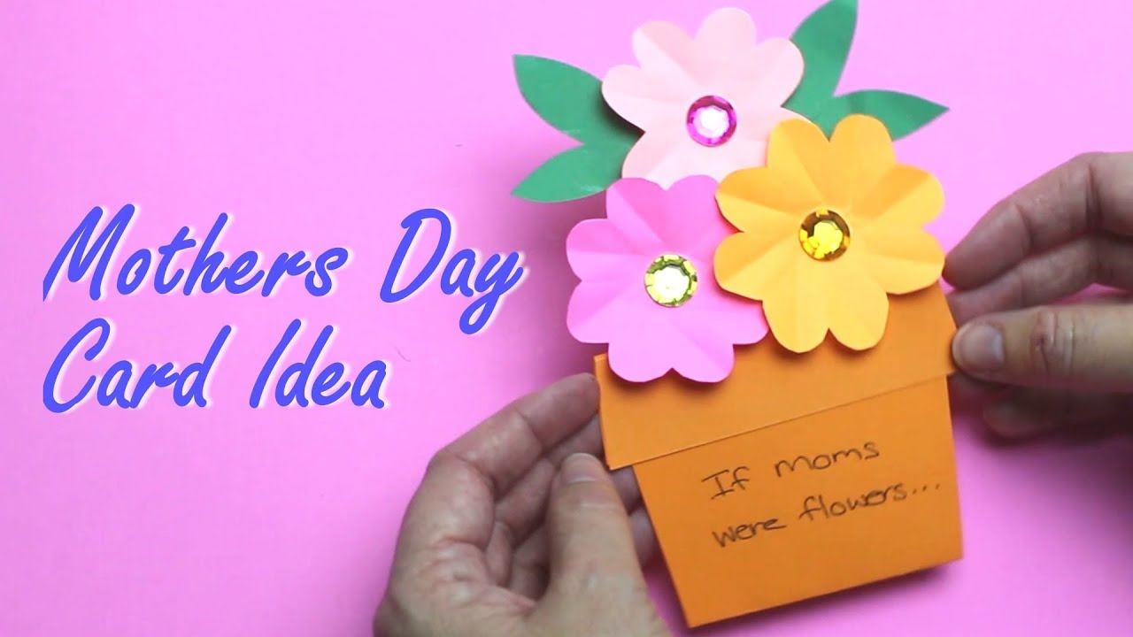 Pop Up Flower Card | Mothers Day Craft Idea - YouTube