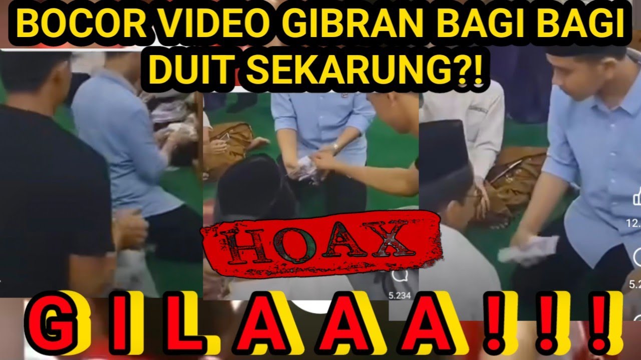 GILAA!! SAYA TERTIPU! GIBRAN BAGI BAGI DUIT SEKARUNG BOCOR! TERNYATA ...