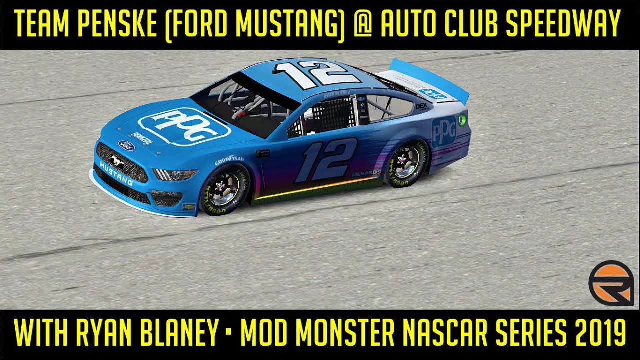 [rFactor] Team Penske (Ford Mustang) @ Auto Club Speedway with Ryan ...