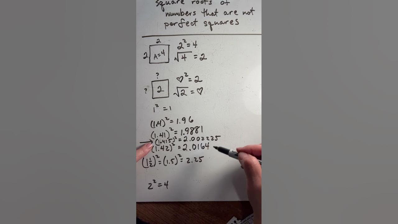 Square Roots of Numbers that are not Perfect Squares - YouTube