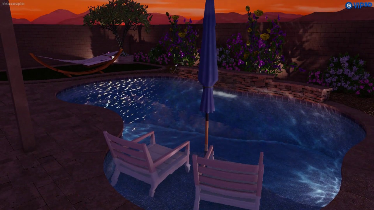 West Backyard Project- Thunderbird Pools and Spas- ThunderScapes - YouTube