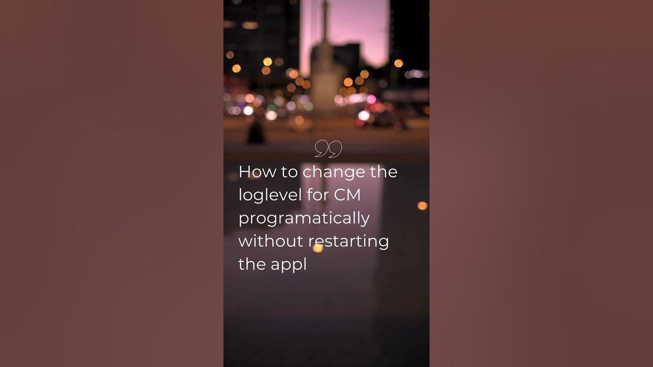 Oracle BRM - Change loglevel without restart for CM -YouTube Shorts - YouTube