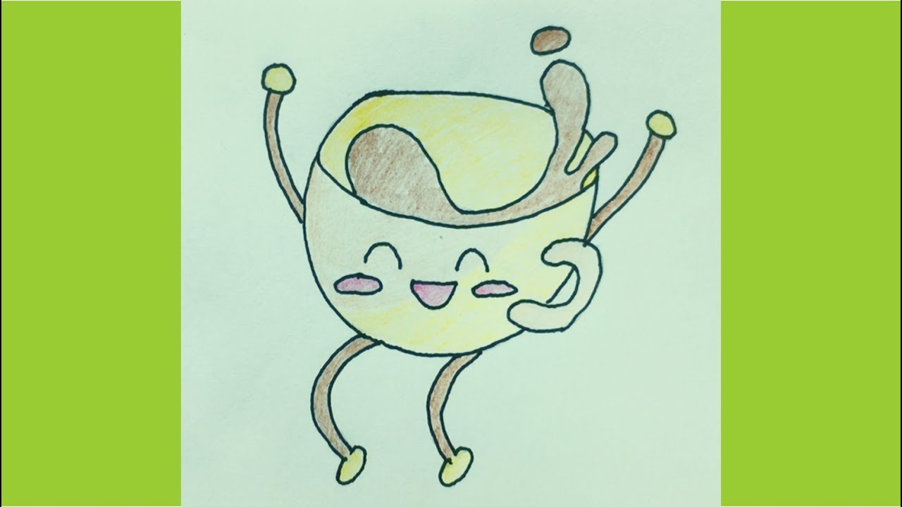 How to draw a Cup of Coffee Cute and Easy - YouTube
