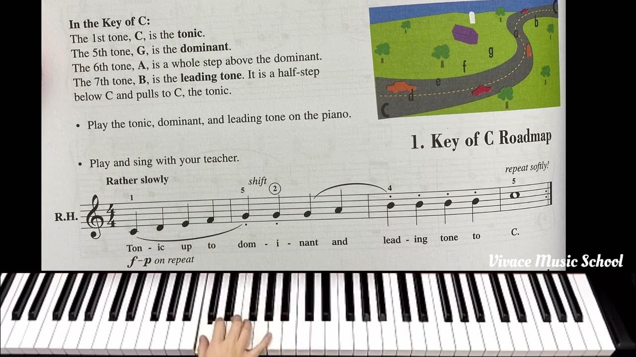 Piano Adventures Level 2B Lesson Book Pg 20 (Key of C Roadmap) - YouTube