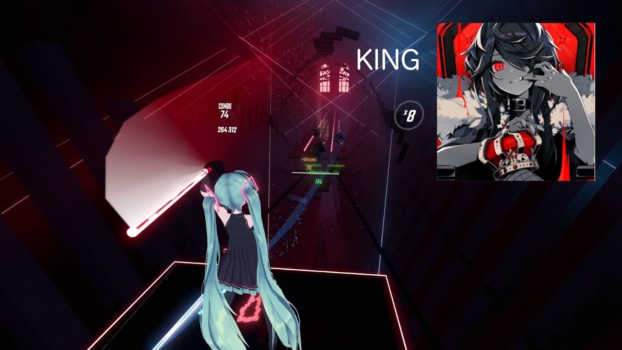 (revised/修正版)VR音ゲー Beat Saberでノリノリにプレイする Ayunda Risu「KING」 難易度Expert ...